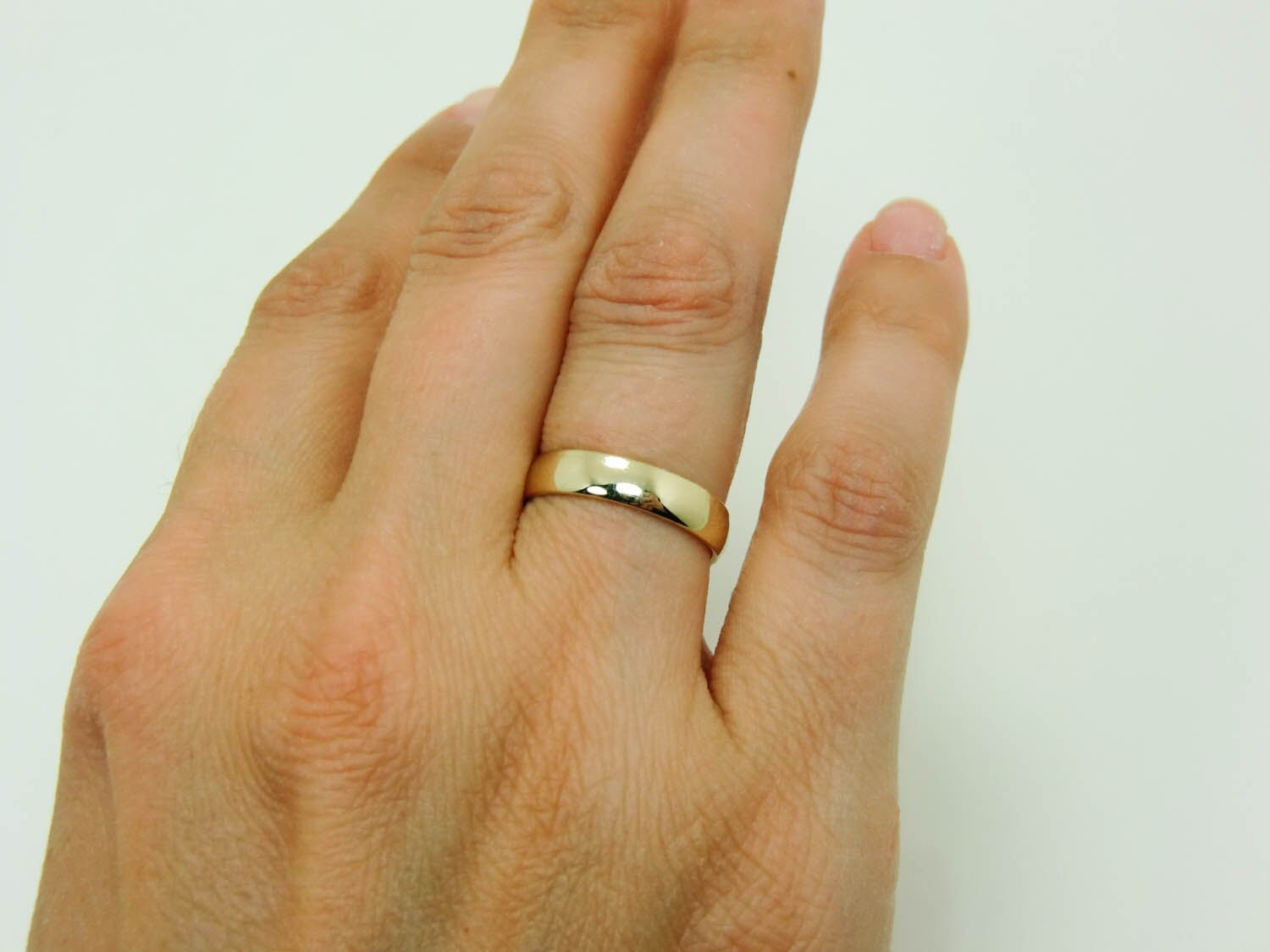 14 Karat Gold Ring Pure 14K Gold Wedding Band Real 14K - Etsy