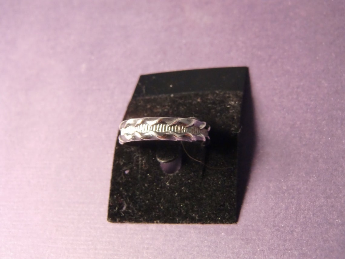 Unique Solid Sterling Silver Pattern Ring Sterling Silver | Etsy