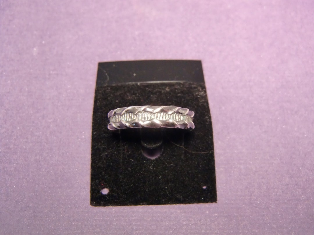 Unique Solid Sterling Silver Pattern Ring - Sterling Silver Wave Ring ...