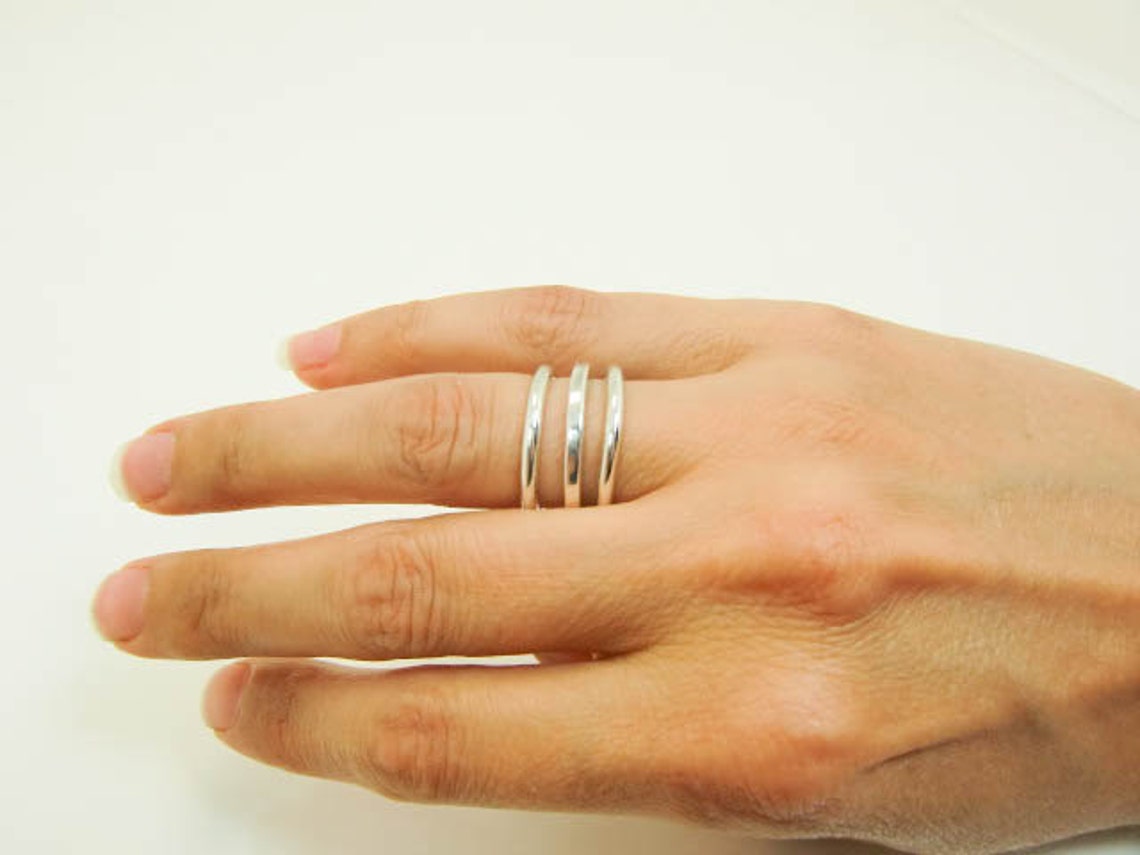 3 Ring Stacking Set custom Sterling Silver Stacking Rings | Etsy