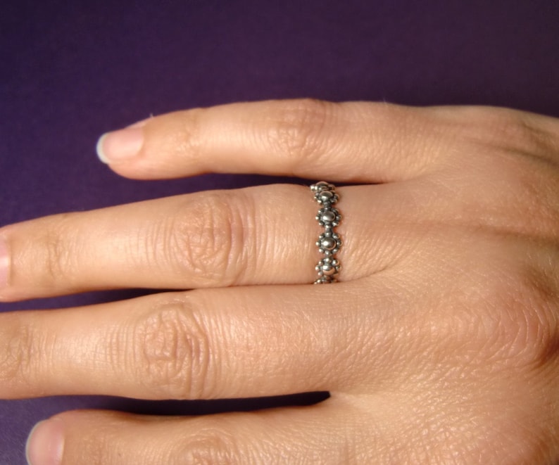 Sterling Silver Ring Silver Berry Ring Stacking Ring - Etsy