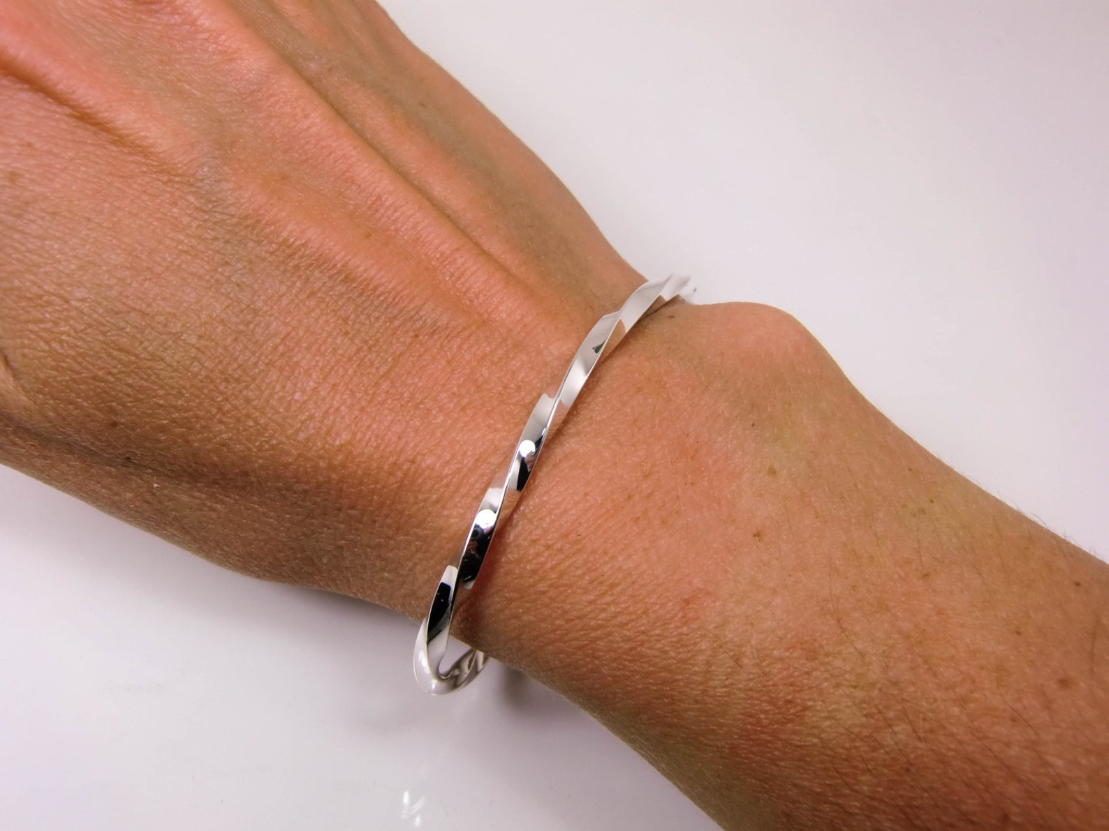 Sterling Silver Cuff Silver Twisted Cuff Hand Forged - Etsy
