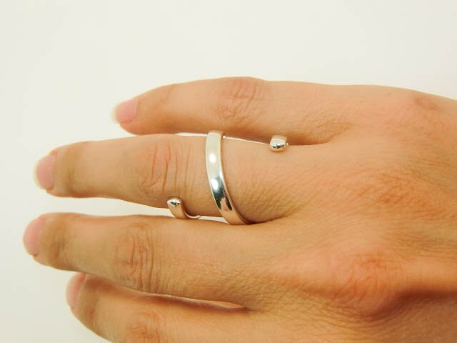 Sterling Silver Ring Cork Screw Ring Silver Big Wrap Ring - Etsy