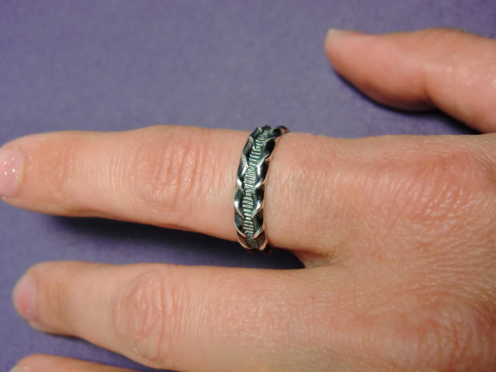 Unique Solid Sterling Silver Pattern Ring Sterling Silver | Etsy