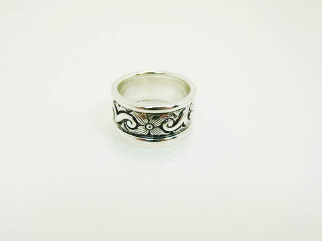 Sterling Silver Ring Wide Wave Ring the Great Wave off Kanagawa Ring ...