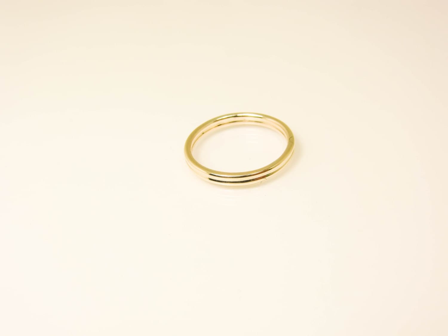 10K Gold Ring Real 10K Gold Double Ring Pure 10 Karat Gold - Etsy