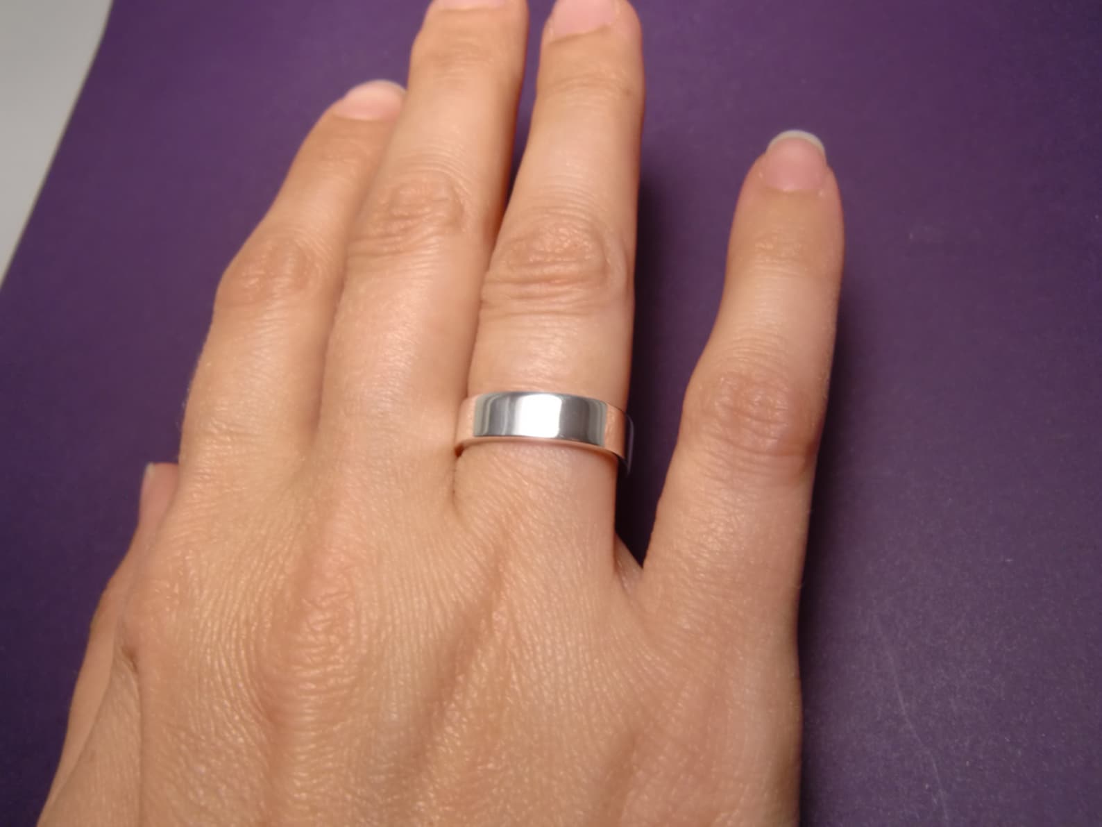 Sterling Silver Square Ring Silver Square Ring Unisex | Etsy