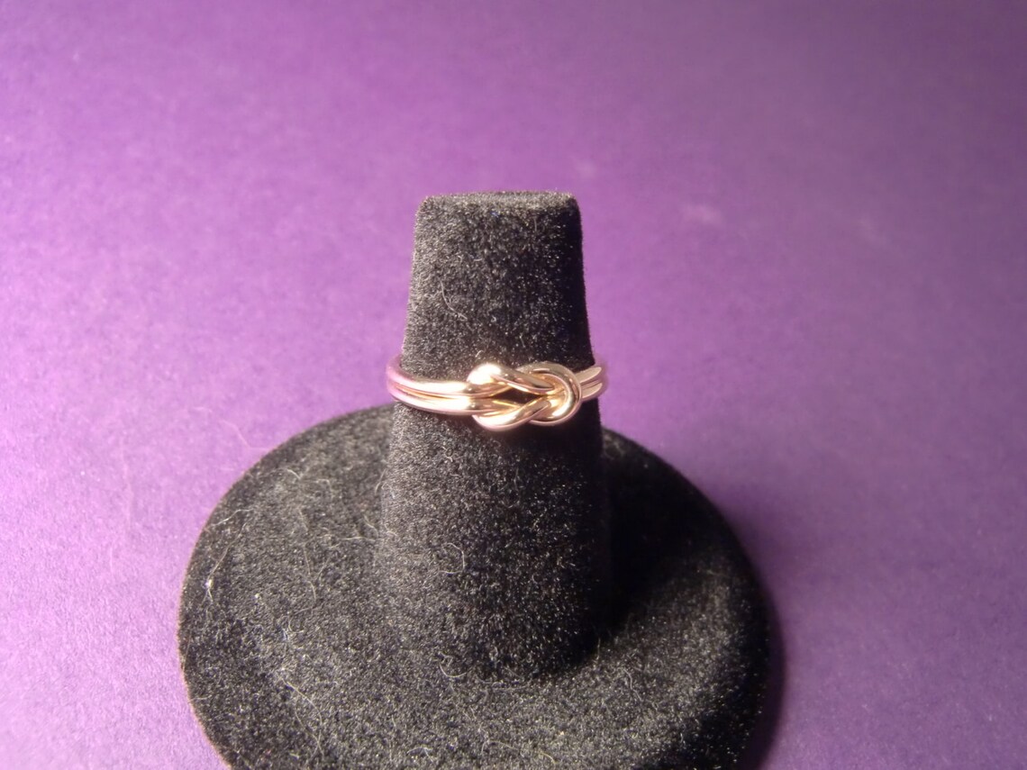 10K Gold Double Knot Ring Real Gold Knot Ring 10 Karat - Etsy