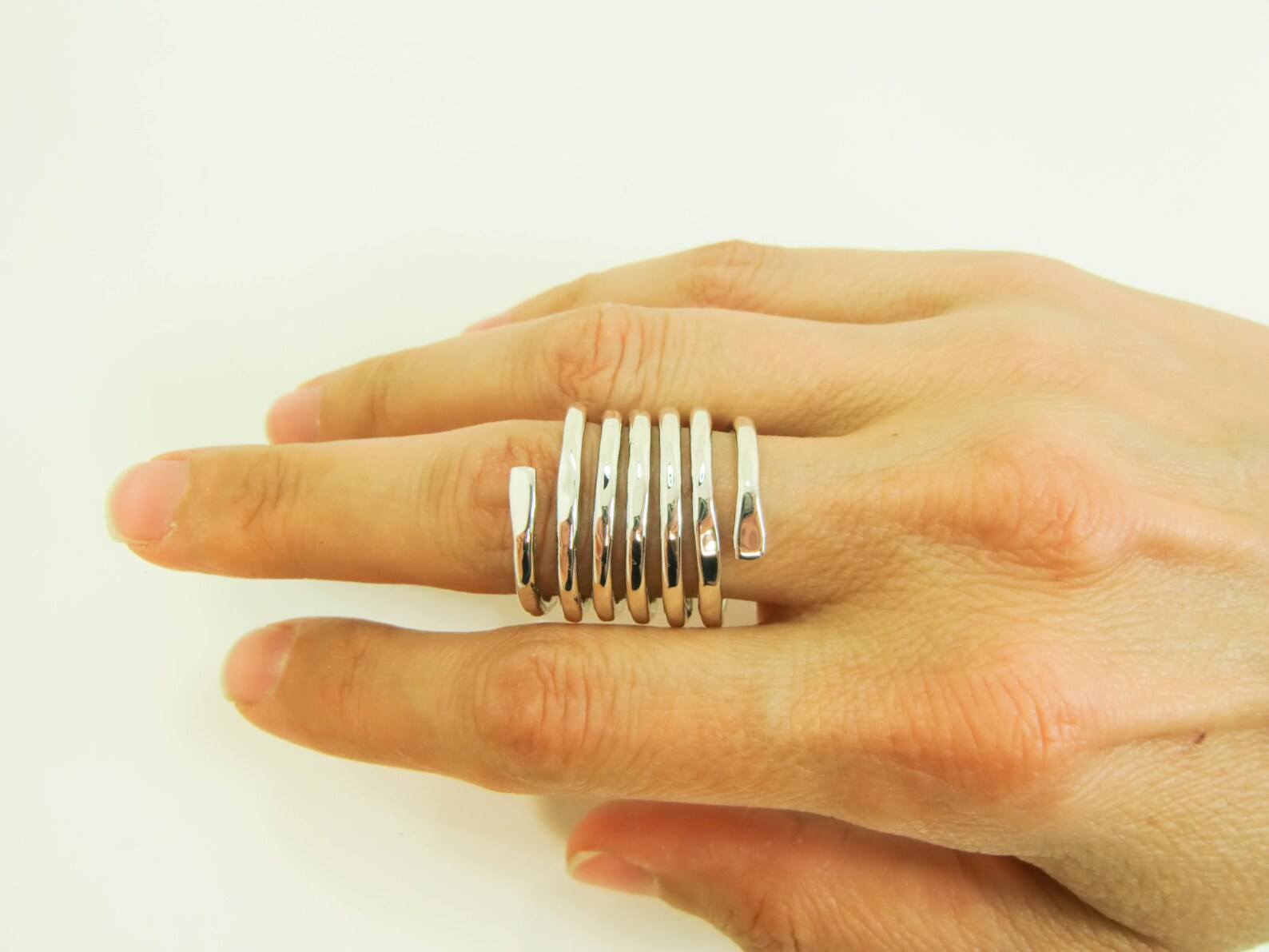 Sterling Silver Ring Heavy Gauge Spring Ring Silver Spiral - Etsy