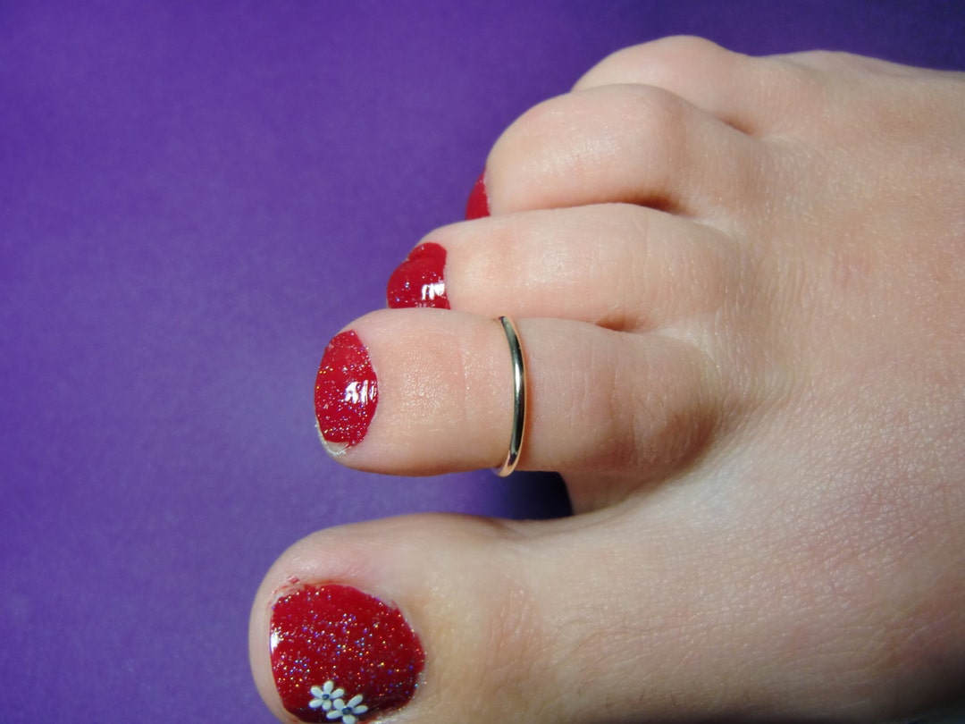 10 Karat Gold Toe Ring - Petite Gold Toe Ring - Pure 10k Gold Toe Ring ...