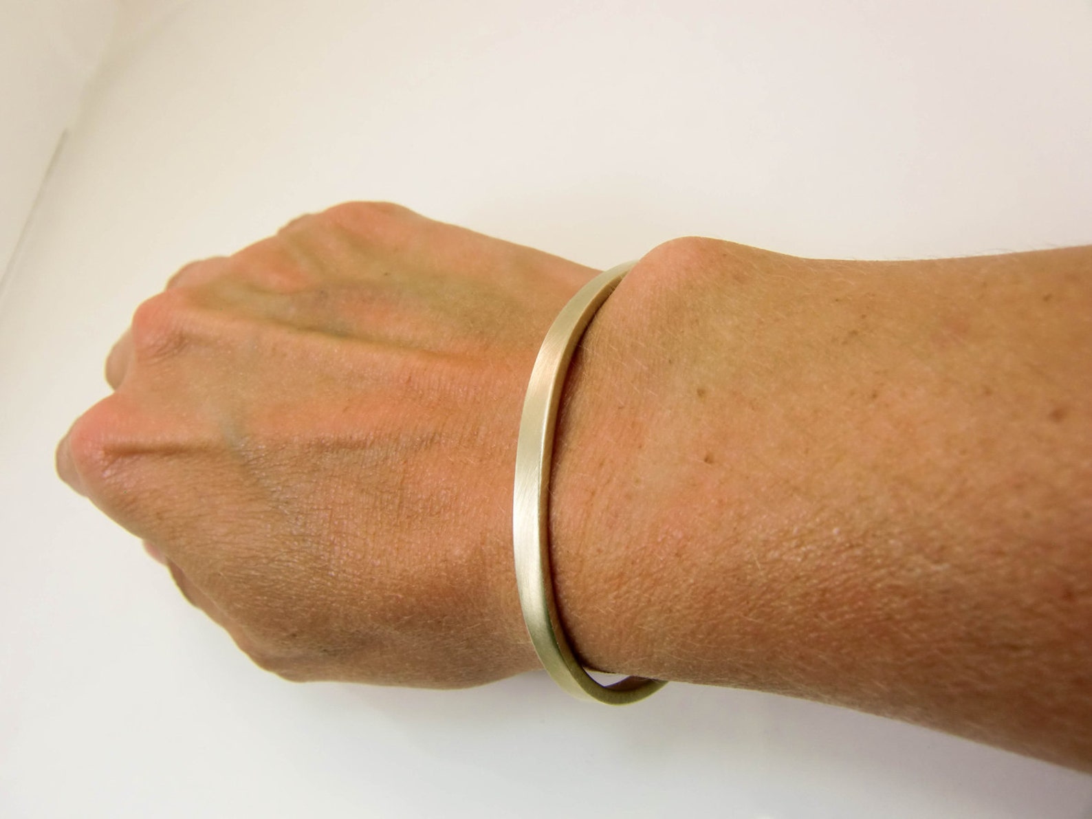 14 Karat Yellow Gold Cuff 4x2mm 14K Gold Cuff Solid Gold - Etsy