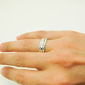 3 Ring Stacking Set -custom Sterling Silver Stacking Rings - Round and ...