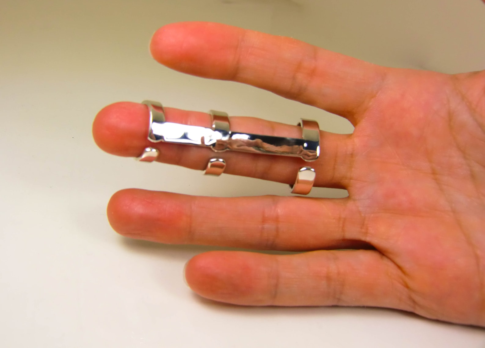 Sterling Silver Full Finger Splint Adjustable Pip and Dip - Etsy