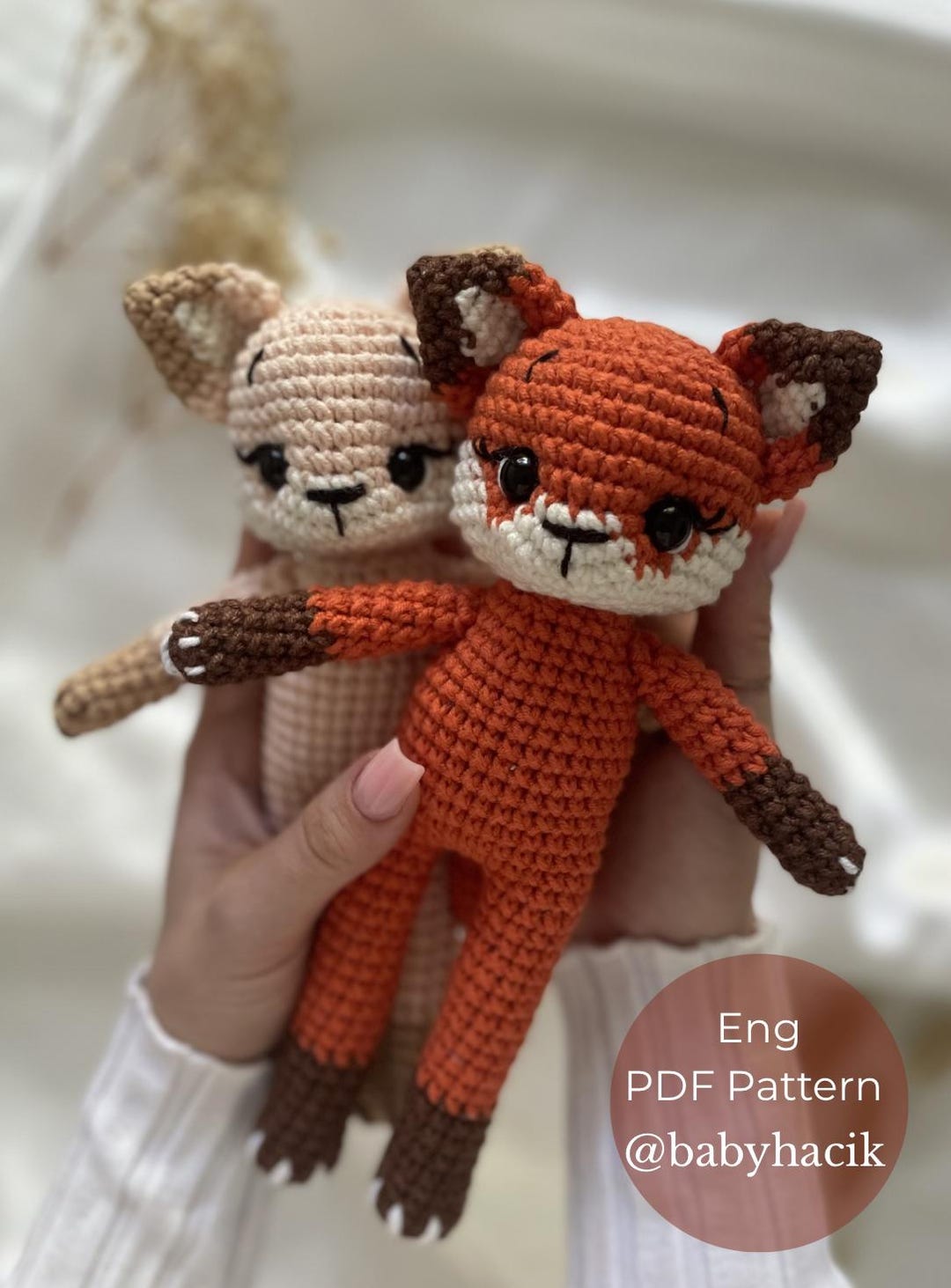 Fox Crochet Pattern PDF | Amigurumi Fox Tutorial | Instant Download ...