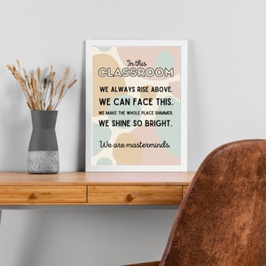 Classroom Decor Printable, Printable Classroom Art, Printable Classroom ...