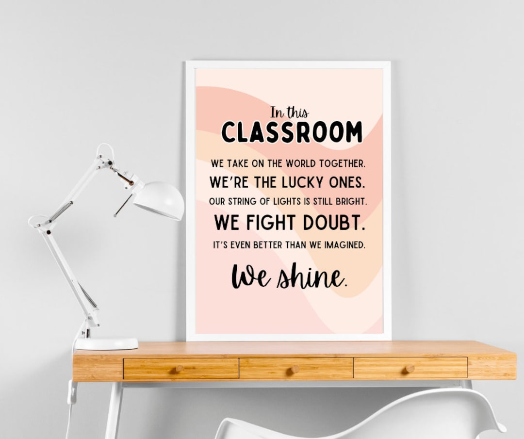 Classroom Decor Printable, Printable Classroom Art, Printable Classroom ...