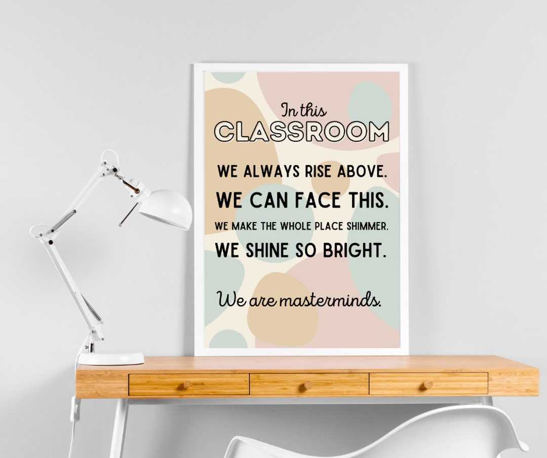 Classroom Decor Printable, Printable Classroom Art, Printable Classroom ...