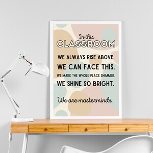 Classroom Decor Printable, Printable Classroom Art, Printable Classroom ...