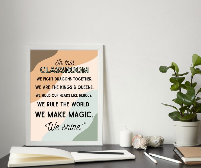 Classroom Decor Printable, Printable Classroom Art, Printable Classroom ...