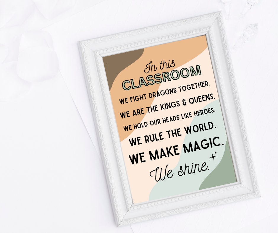 Classroom Decor Printable, Printable Classroom Art, Printable Classroom ...