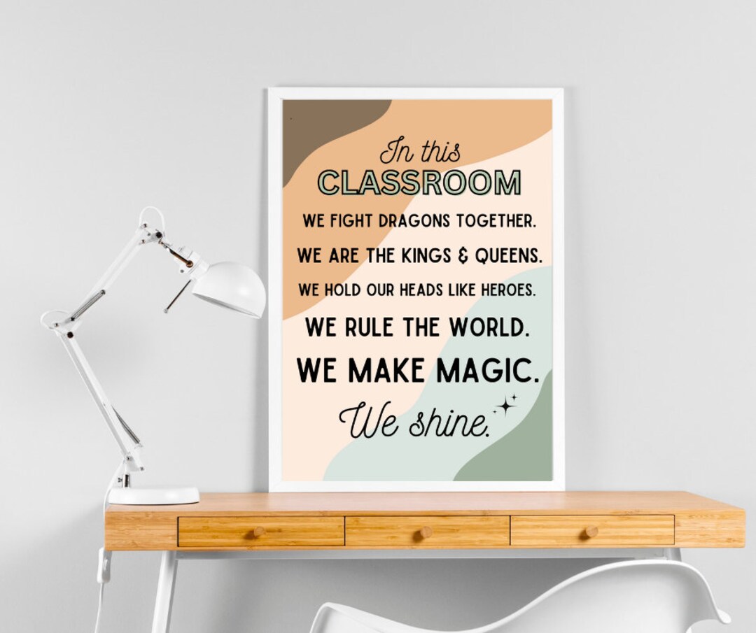 Classroom Decor Printable, Printable Classroom Art, Printable Classroom ...