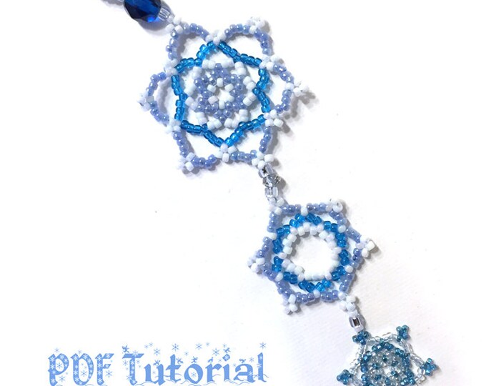 Beaded Snowflake Chain Ornament PDF Tutorial - Etsy
