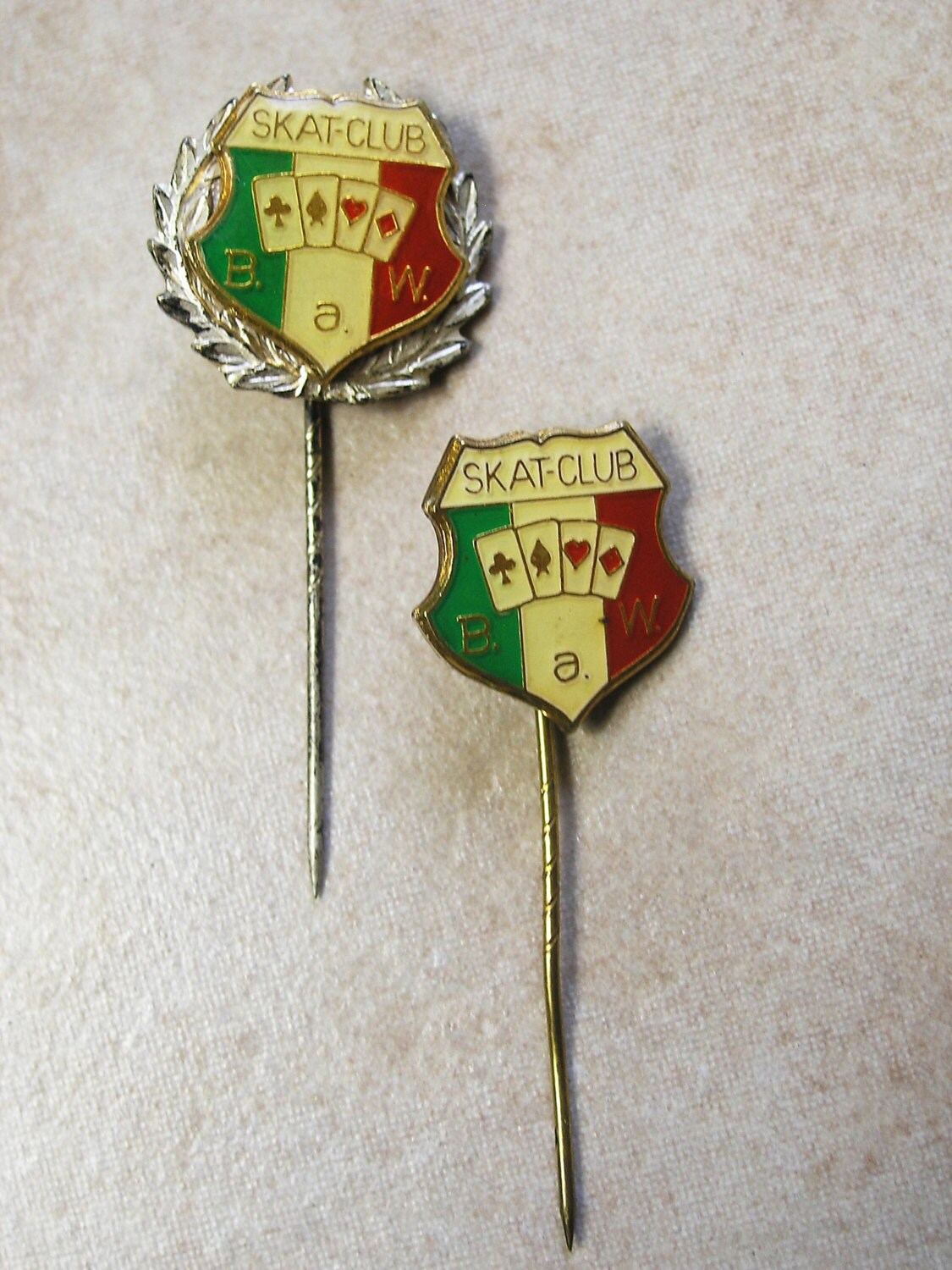 Vintage Skat Club Pins, Skat Club Collectible Souvenirs Stick Pins - Etsy