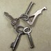 5 Small Vintage Keys, Miniature Antique Keys, Mini Collectible Steel ...
