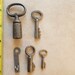 5 Small Vintage Keys, Antique Steel Key Set, Mini Collectible Steel ...