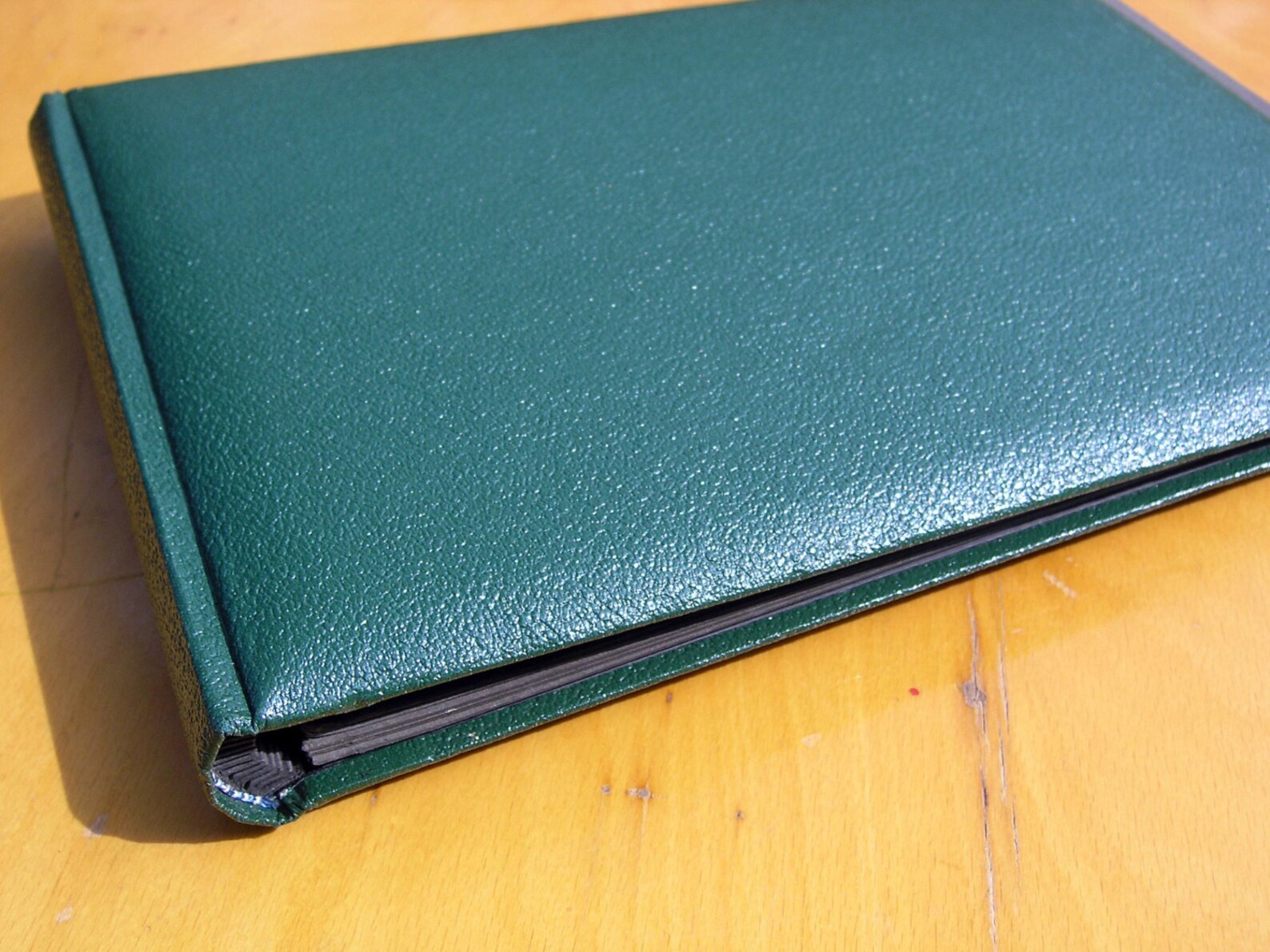 Vintage Wood Book Binding, Green Scrapbook Binding, Green Book Binding ...