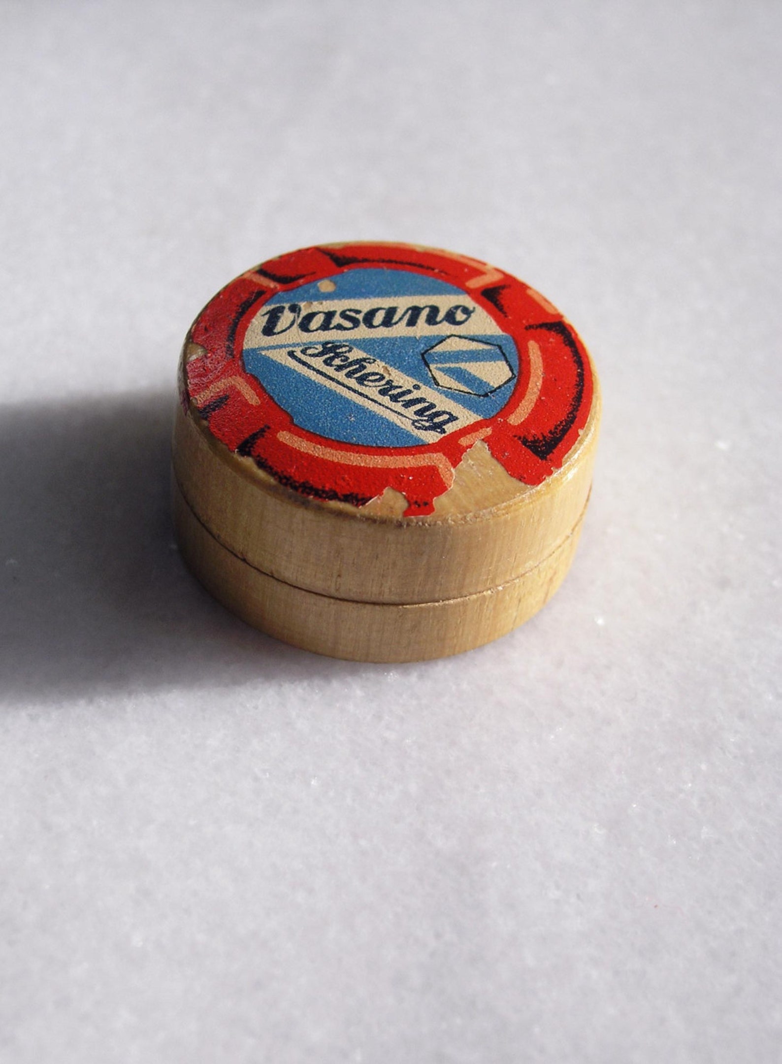Antique Wood Pill Box, 1930s Wood Tablet Container, Vasano Schering ...