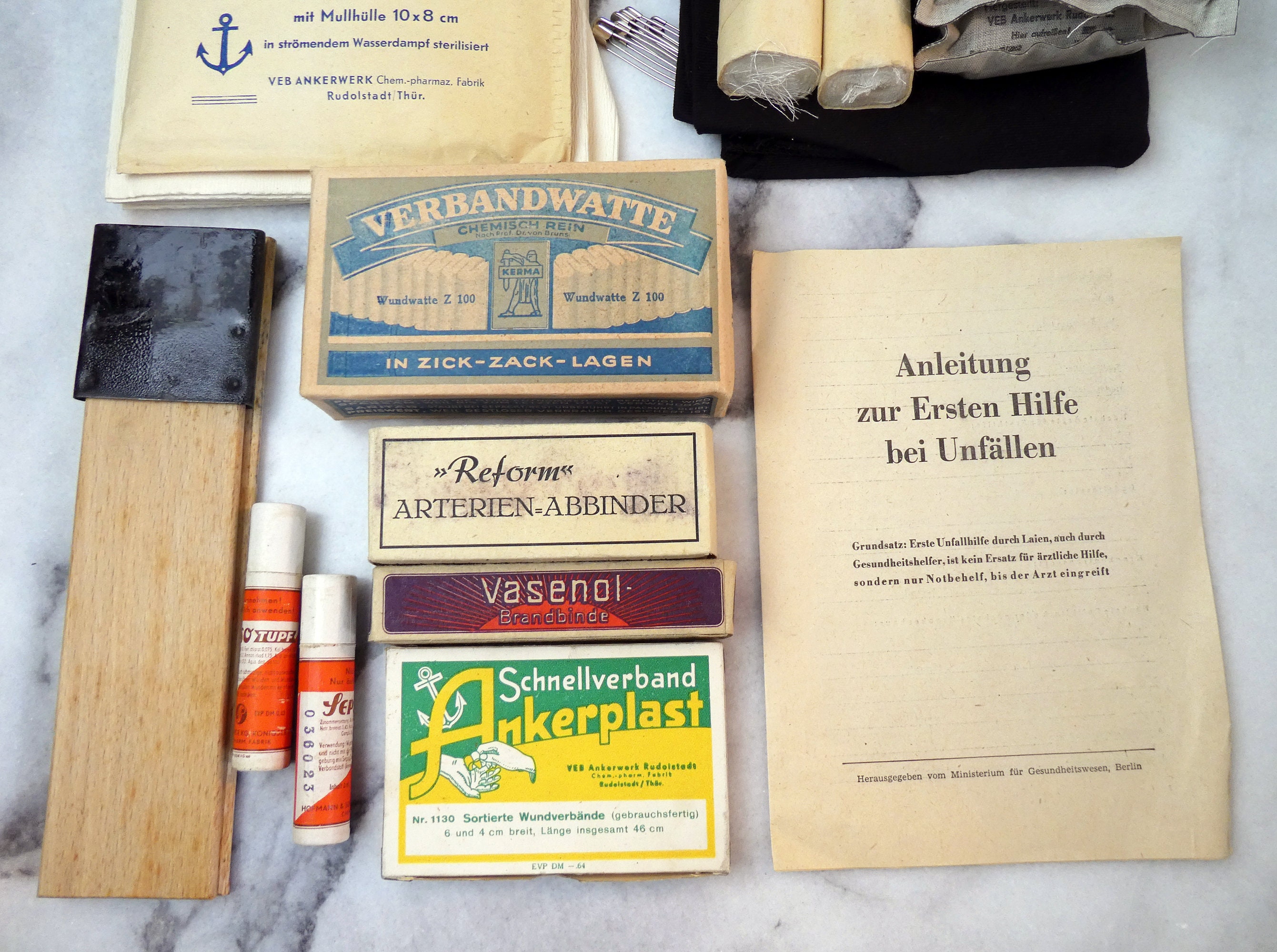 Vintage 1960s Medical First Aid Car Kit Made in East Germany GDR ...