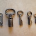 5 Small Vintage Keys, Antique Steel Key Set, Mini Collectible Steel ...