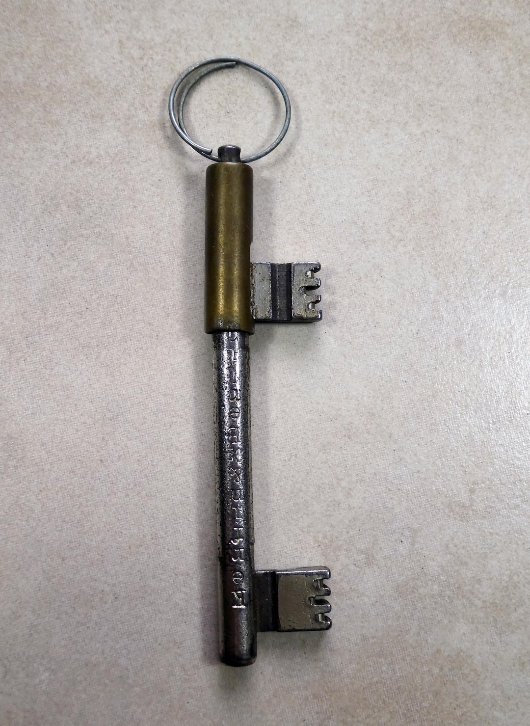 Vintage Berliner Key and Holder, Double Sided With Carry Cap, Steel ...