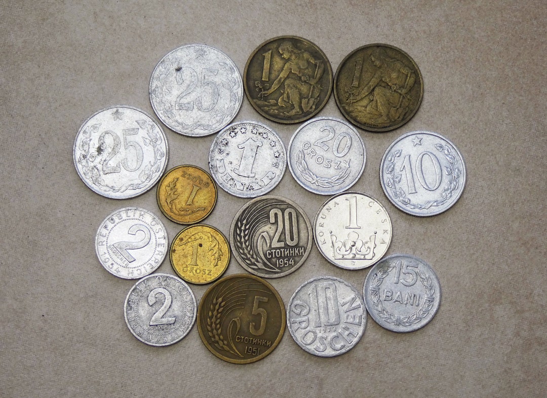 Vintage Coins Socialist Bloc, Lot of 16 Eastern European Collectible ...