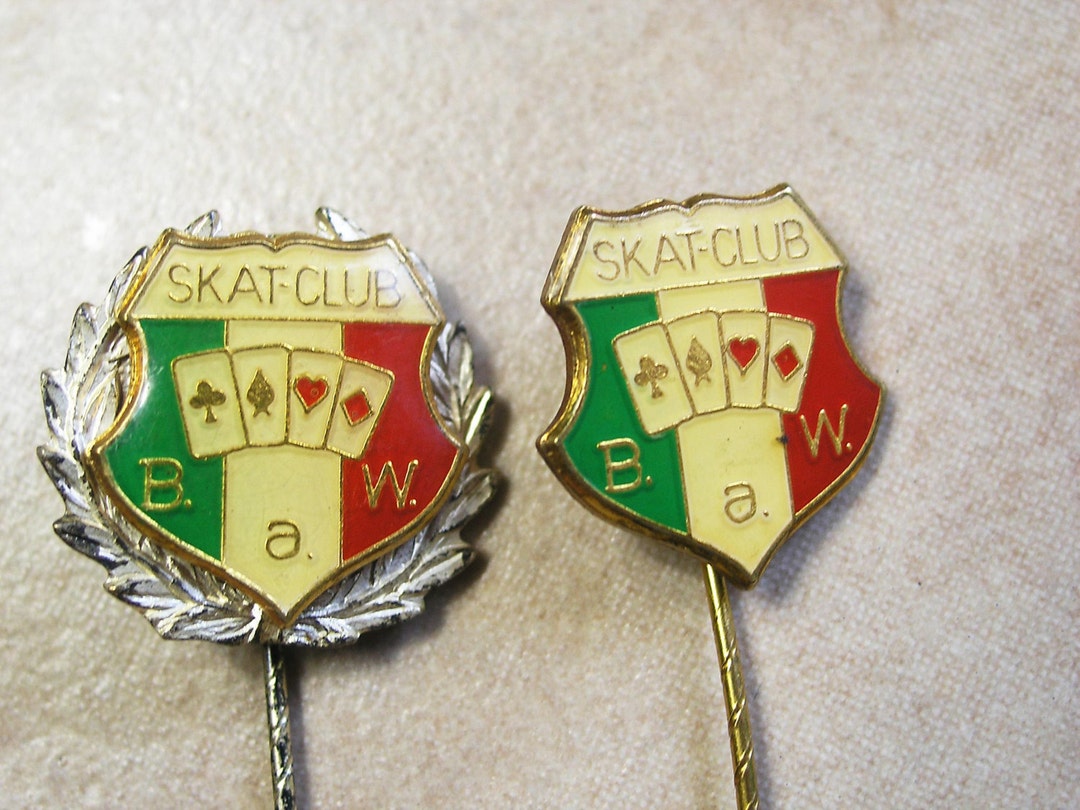 Vintage Skat Club Pins, Skat Club Collectible Souvenirs Stick Pins - Etsy