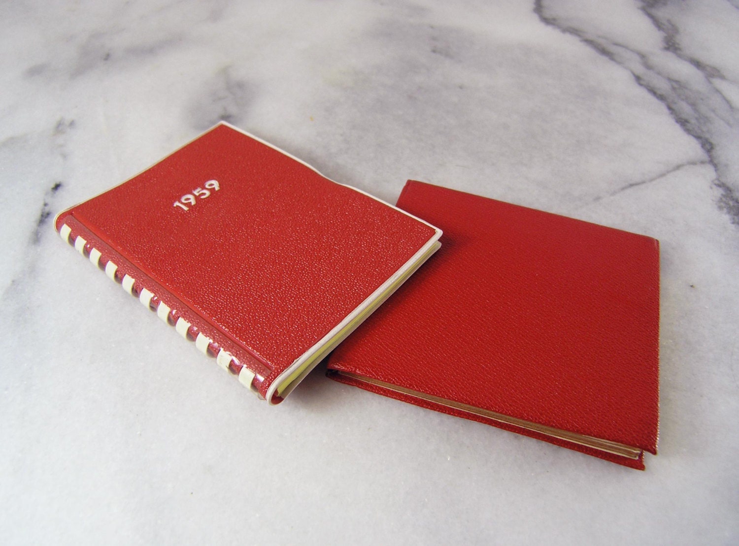 Vintage 1958 and 1959 Date Books, Two Calendar Books From 1958 and 1959 ...