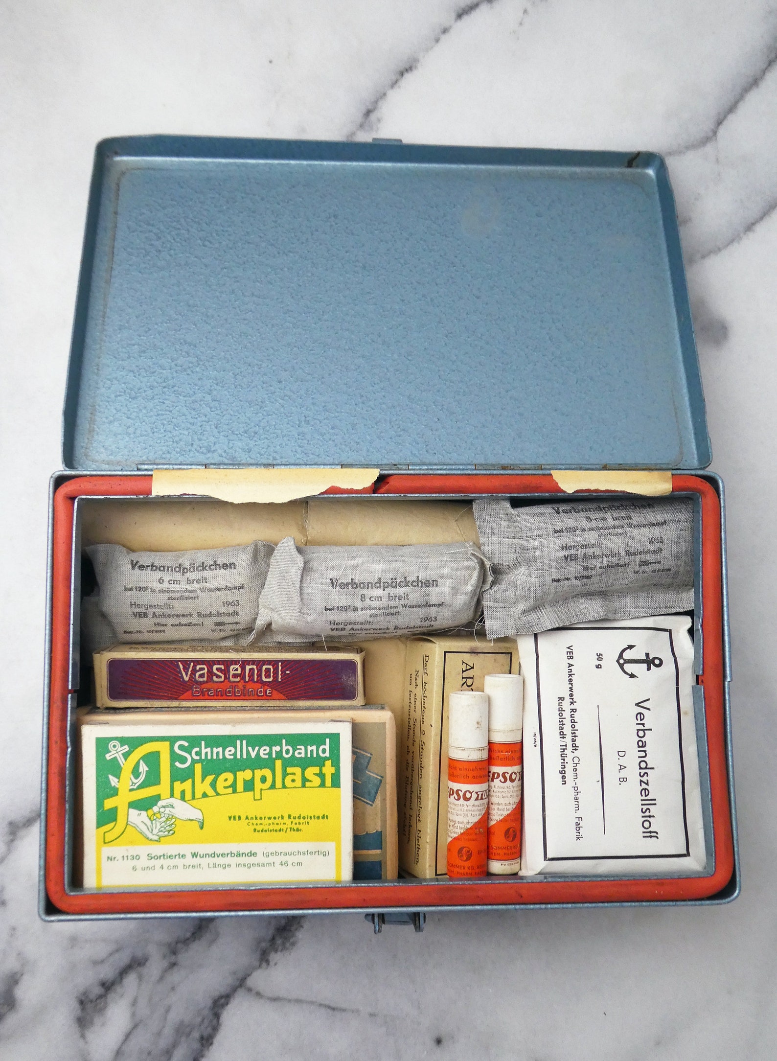 Vintage 1960s Medical First Aid Car Kit Made in East Germany GDR ...