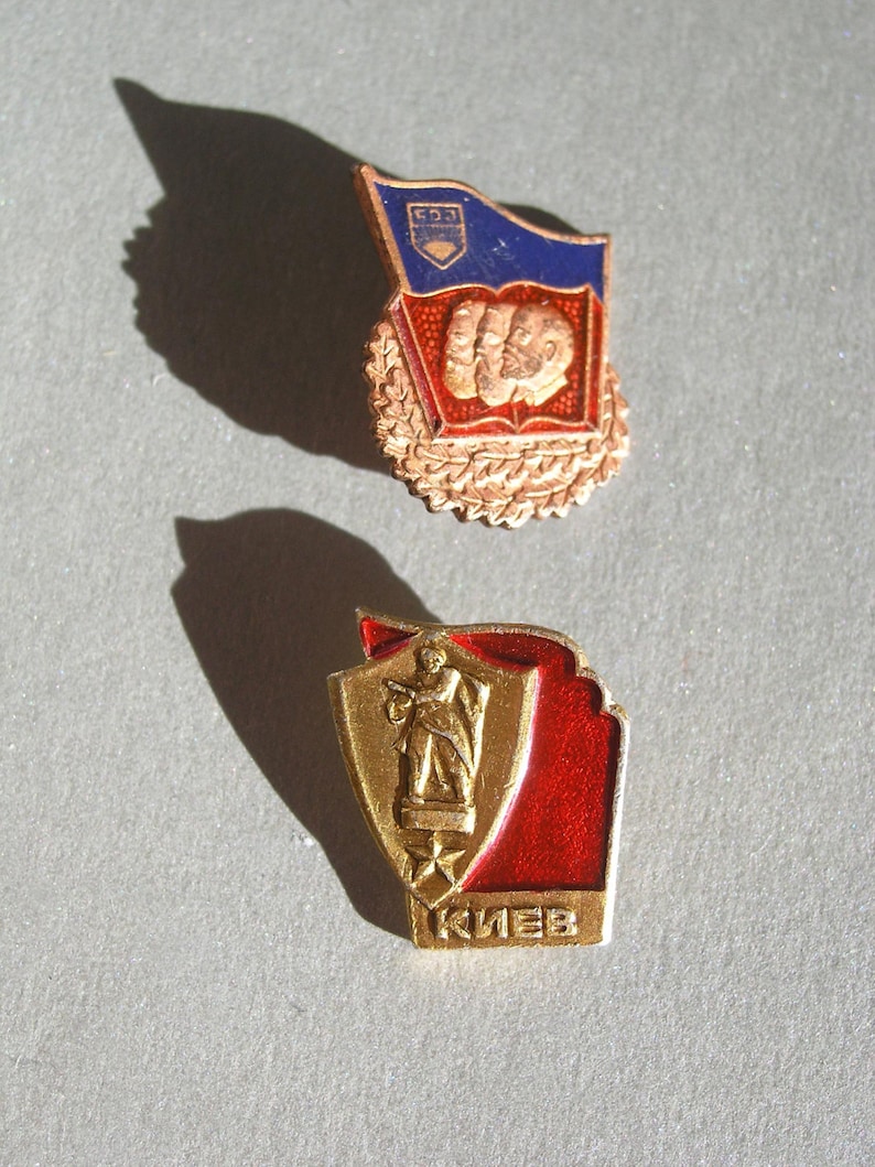 4 Vintage Communist Pins Set of Four Collectible Pins from | Etsy