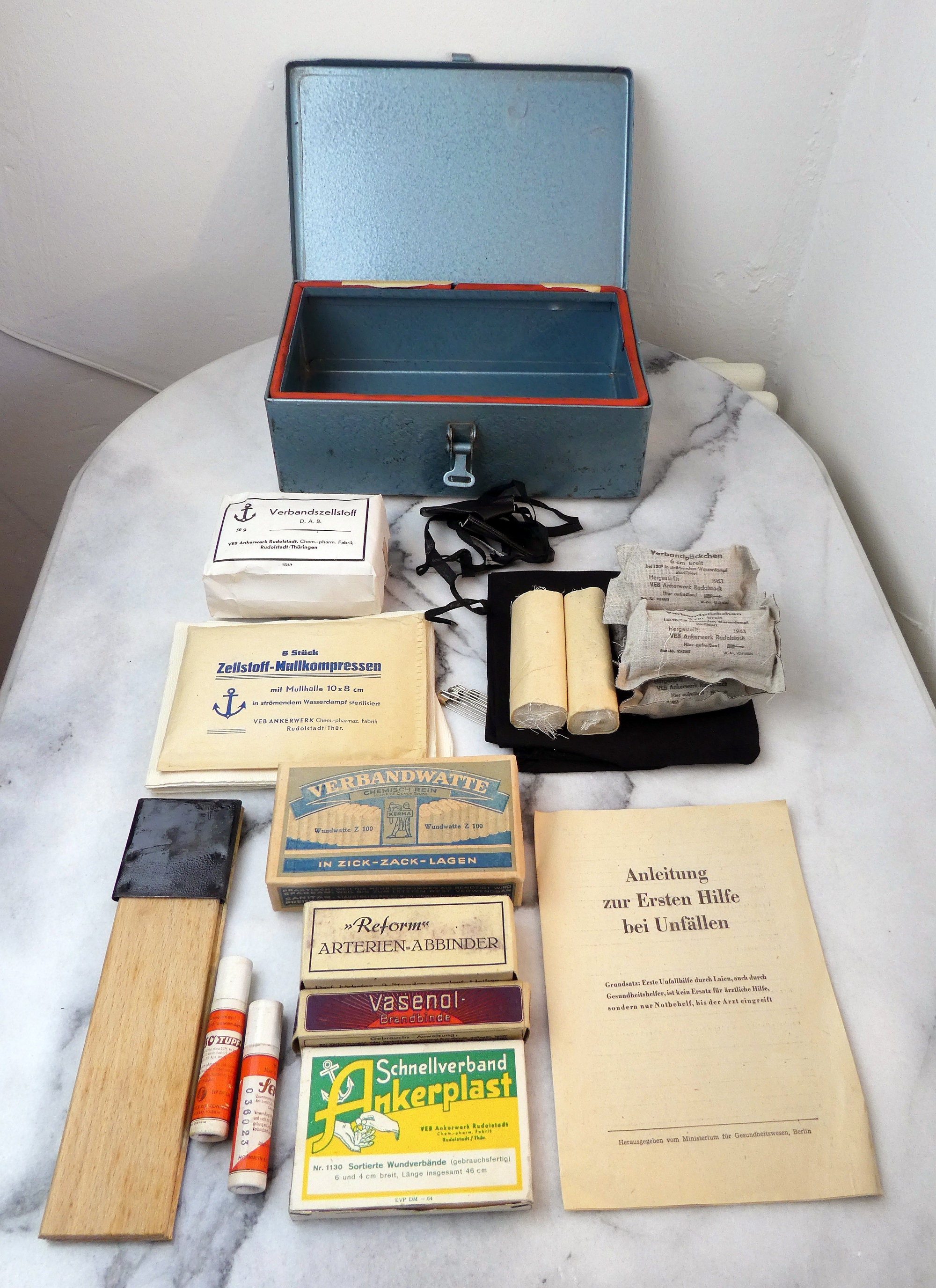 Vintage 1960s Medical First Aid Car Kit Made in East Germany GDR ...