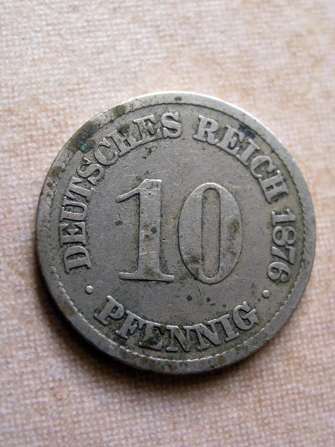 German Coins From 1876 and 1918, Collectible German 1/2 Mark and 10 ...