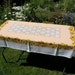 Vintage Rectangular Tablecloth, Retro Floral Cotton Tablecloth, Mid ...