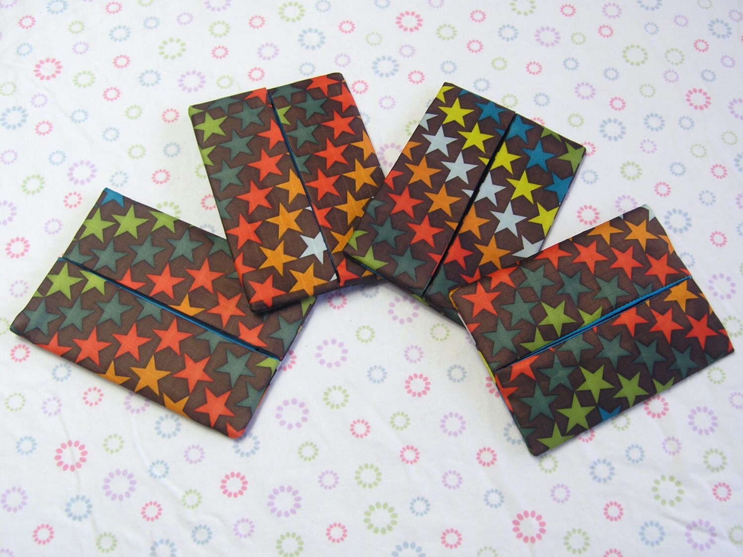 Handmade Stars Tissue Holder in Brown, Tissue Pouch, Travel Tissue ...