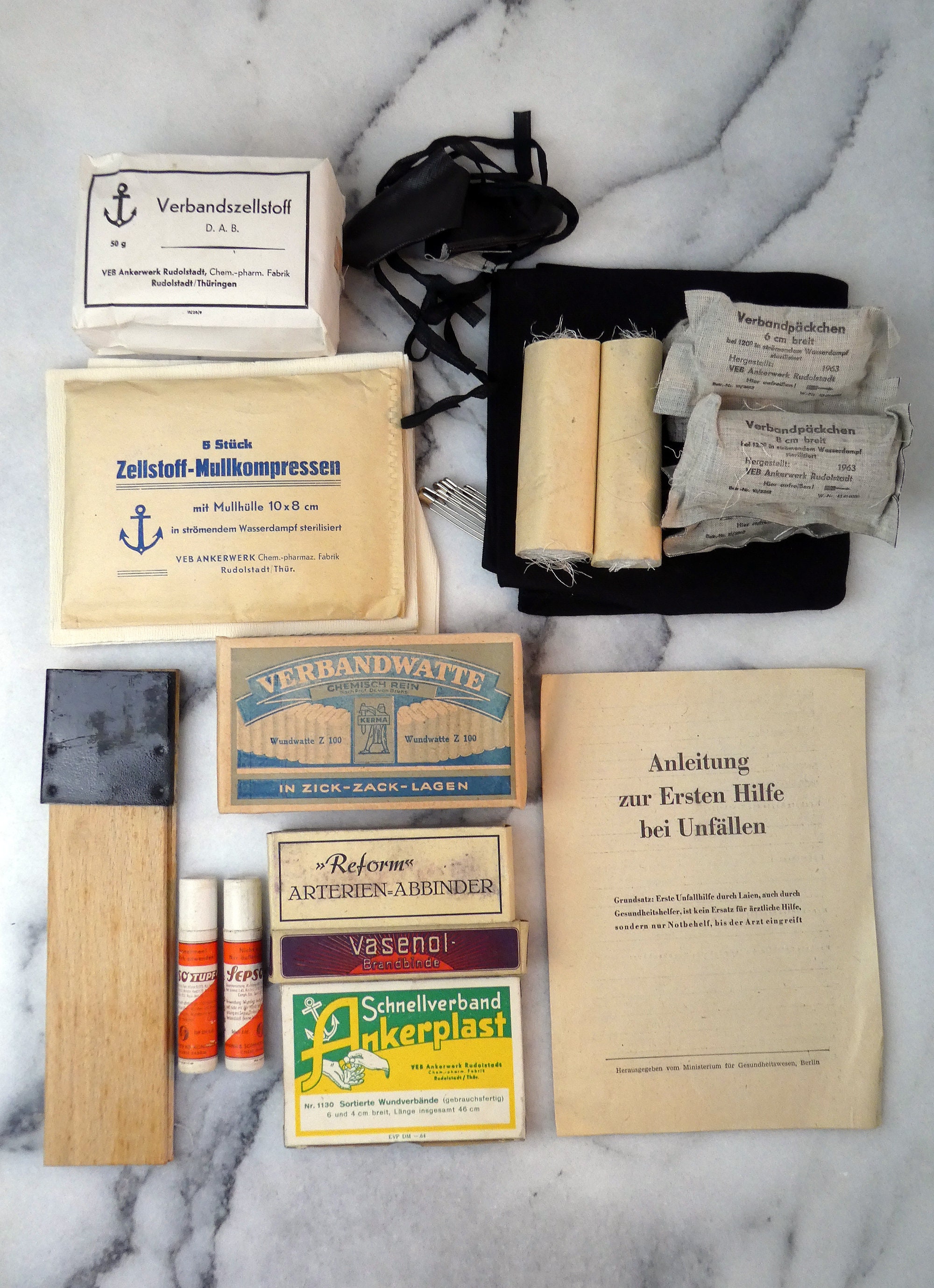 Vintage 1960s Medical First Aid Car Kit Made in East Germany GDR ...