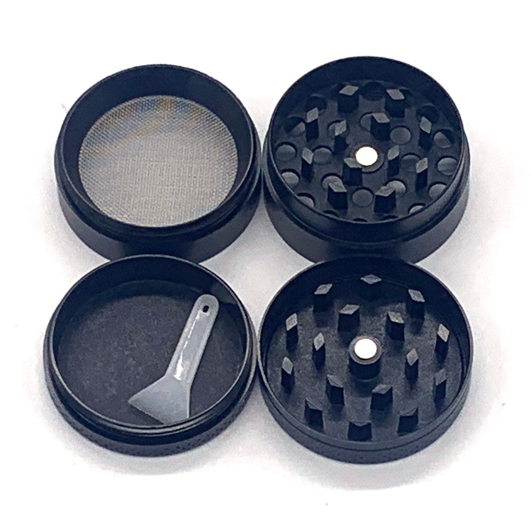 Black 4 Pieces Titanium Spice Herb Grinder Crusher Cleaning Tool ...