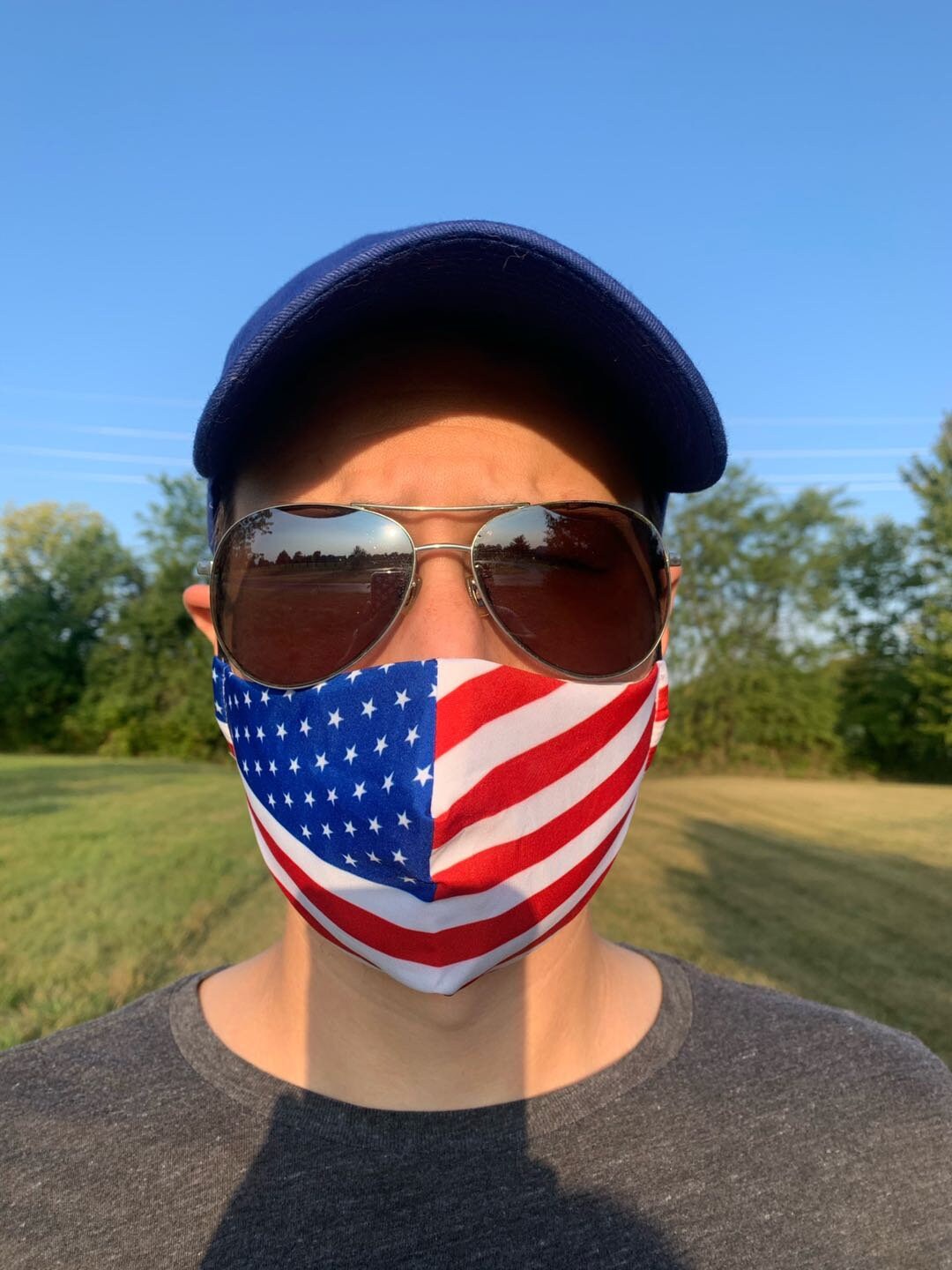 Patriotic American Flag Face Mask Made in USA, Washable and Reusable ...