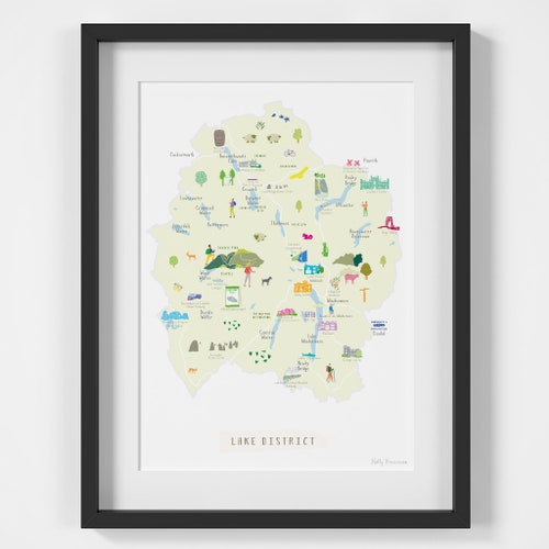 THE YORKSHIRE DALES Map Print National Park Map Minimalist - Etsy