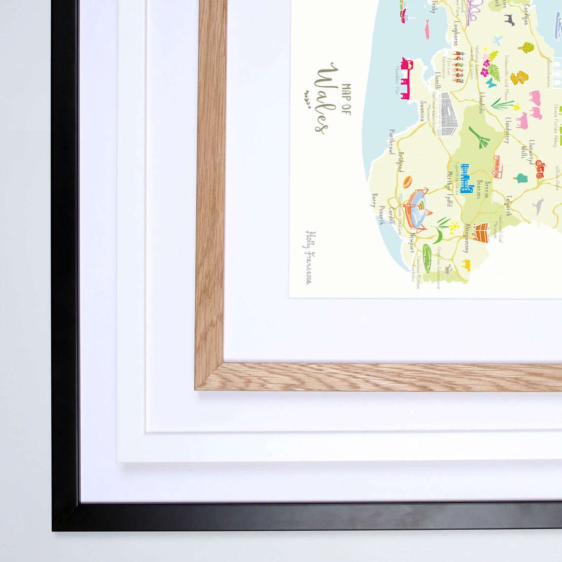 Map of Wales Art Print | Etsy