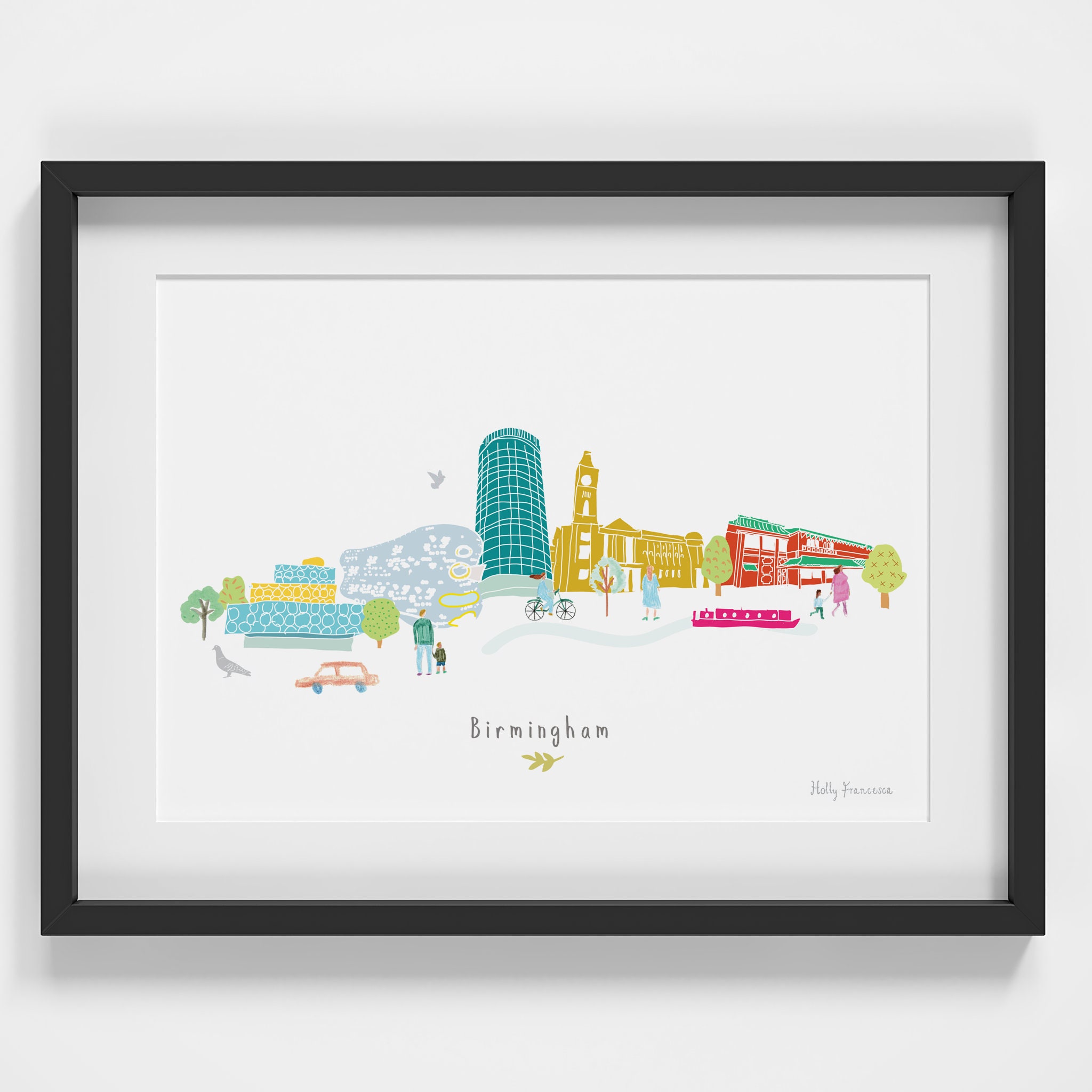 Birmingham Skyline Cityscape Landmarks Art Print - Etsy