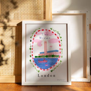 Tate Modern London Poster - Iconic Thames Scene Art Print - Historic UK ...